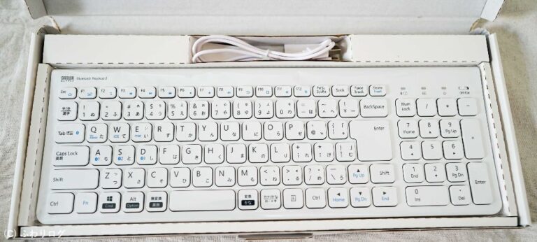 サンワダイレクト Bluetoothスリムキーボード [400-SKB072] ：レビューとWindows11 PCとのペアリング方法